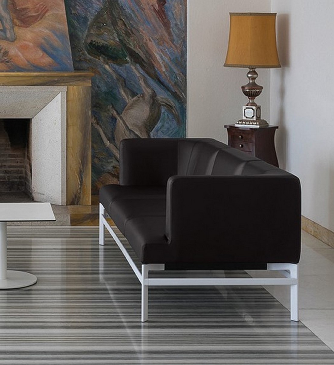 Ensemble salon PONTE, un canapé 3 places, 2 fauteuils et table basse ... Ensemble salon PONTE, un canapé 3 places, 2 fauteuils et table basse ...